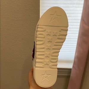 Shoes | White Rose Embroidered Platform Sneakers | Poshmark